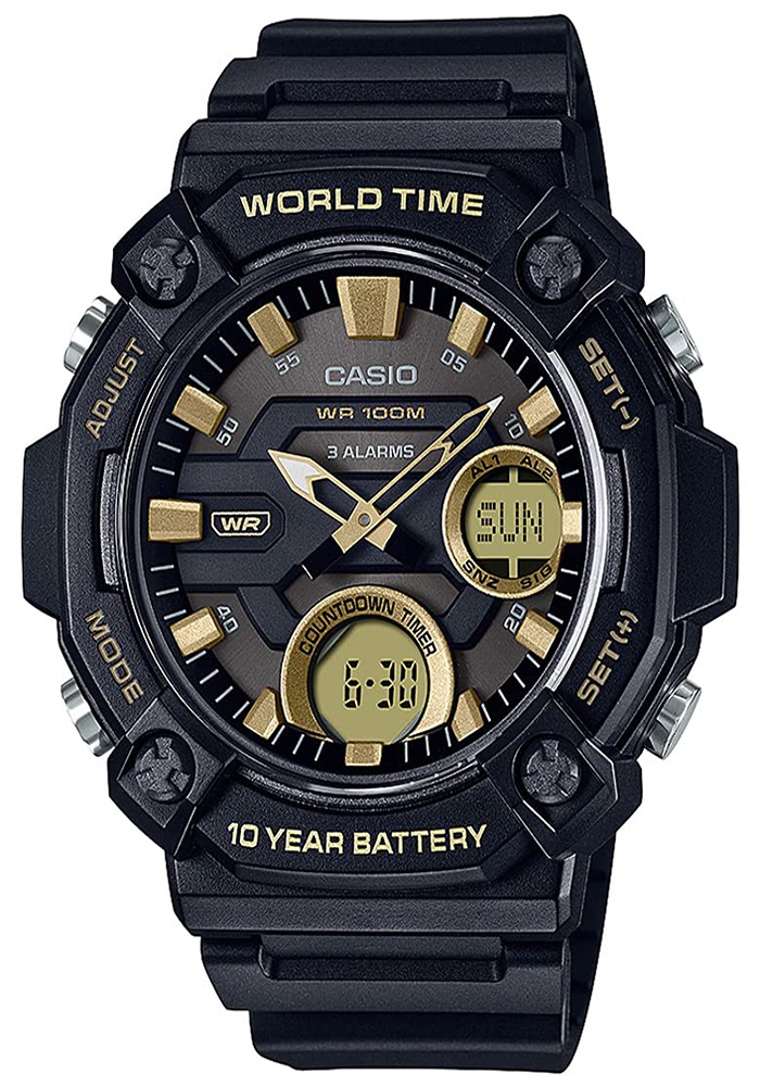 Time House - CASIO Analogue-Digital Gold Dial Watch | Mall of the Emirates